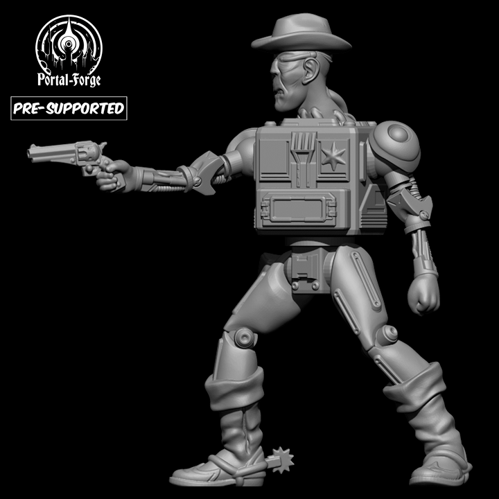 3D Printable Cowbot Eastwood - Presupported by Portal Forge