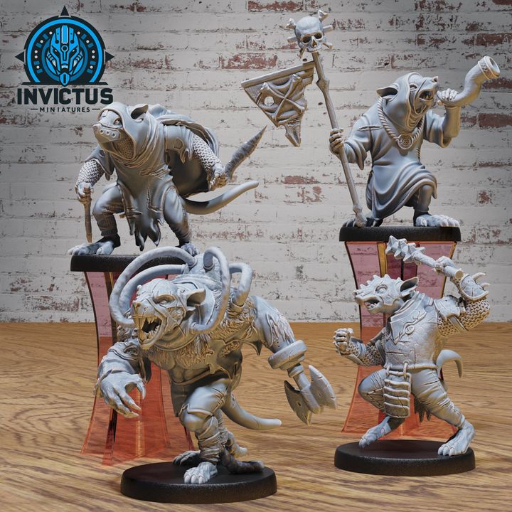 3D Printable Dark Army Invasion / Space Rat Folk Encounter / Cosmic ...
