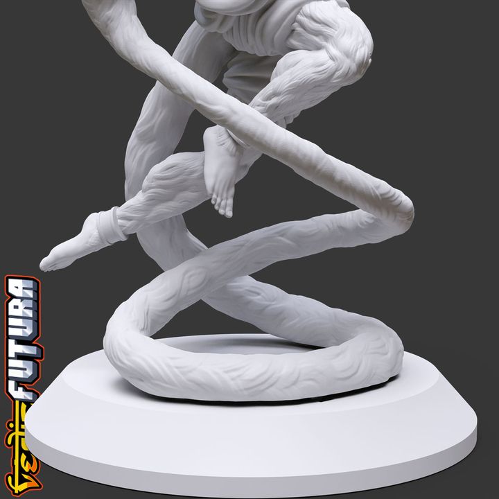 3D Printable Guardian in Flight: Hanuman’s Mythic Tail by VedicFutura