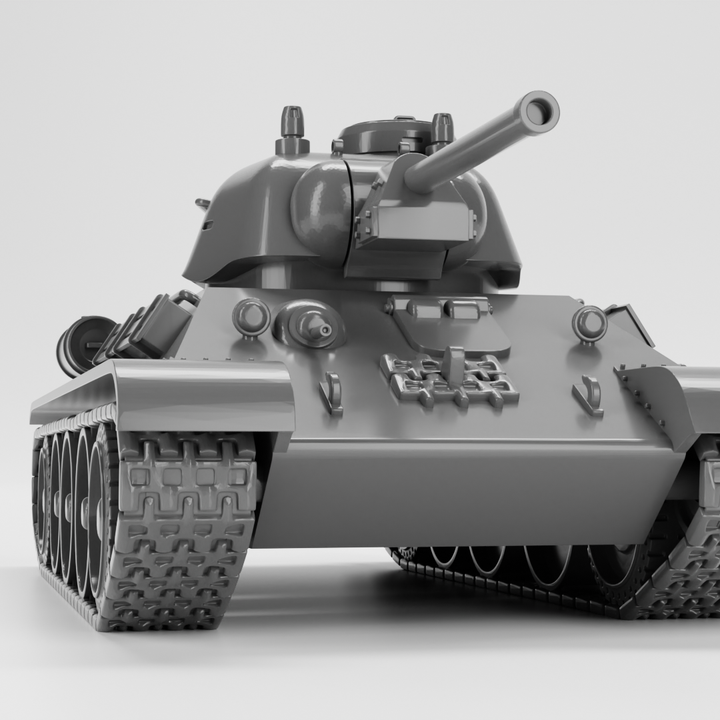3D Printable T-34/76 Tank (model 1943) (USSR, WW2) by Wargame3d
