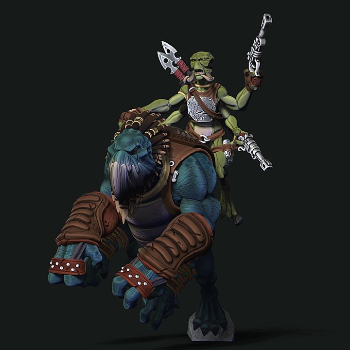 3D Printable Tharks - Rampagers - Greater God - 32mm by TheGoodBrick