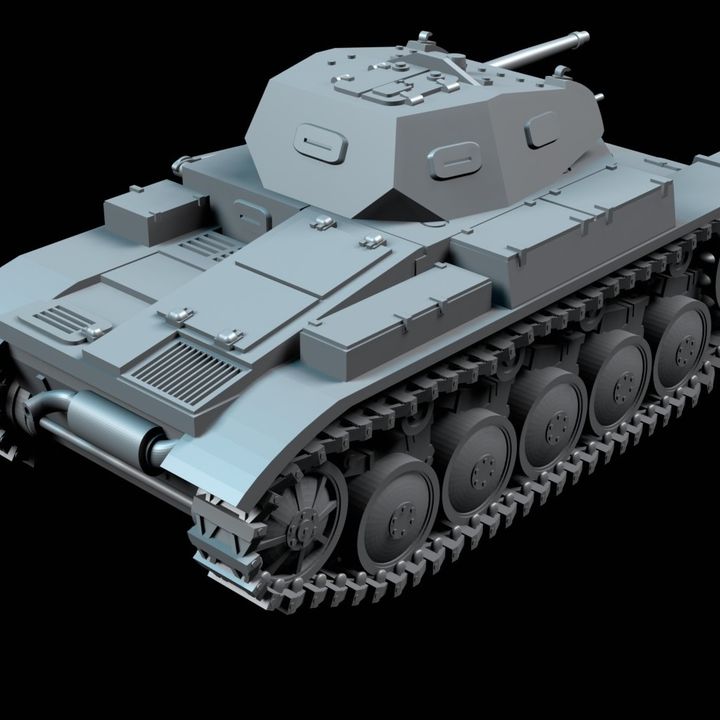 3D Printable Panzer II Ausf.C German Light Tank - 1:56 scale by ...