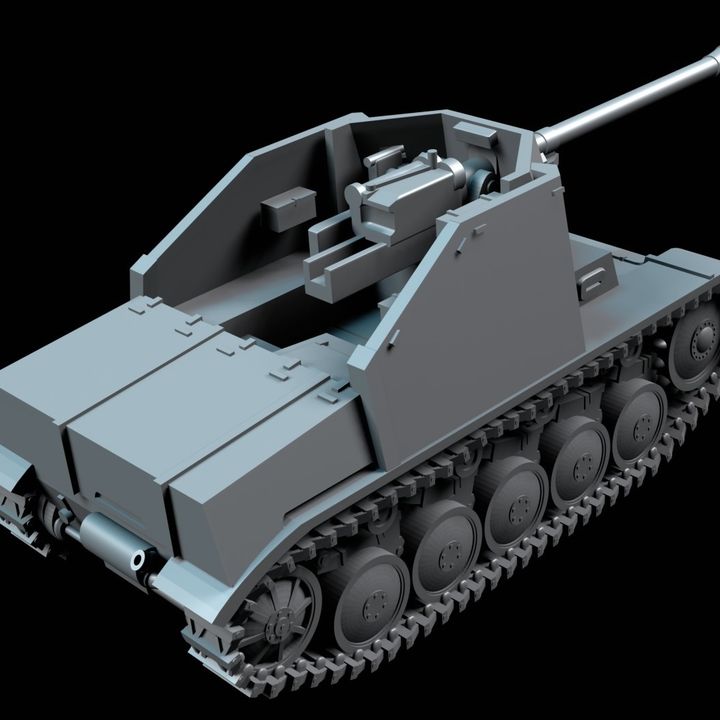 3D Printable Marder II German Tank Destroyer - 1:56 scale by Culverin ...
