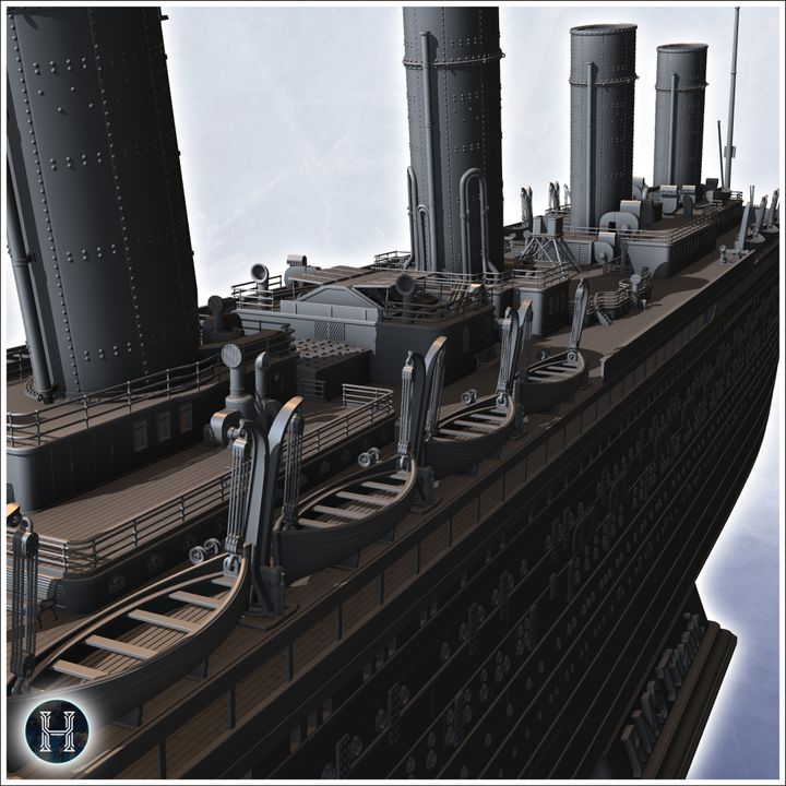 3D Printable RMS Titanic British ocean liner (316 high-detailed parts ...