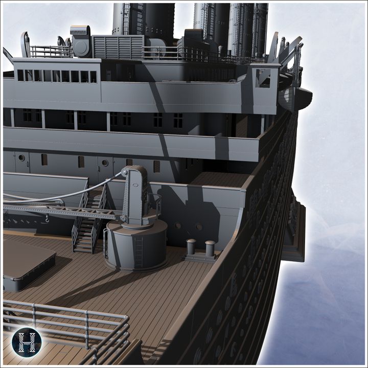 3D Printable RMS Titanic British ocean liner (316 high-detailed parts ...