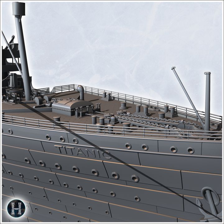 3D Printable RMS Titanic British ocean liner (316 high-detailed parts ...