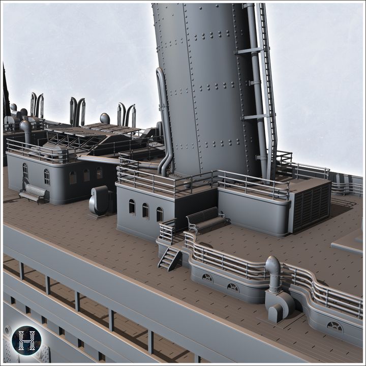 3D Printable RMS Titanic British ocean liner (316 high-detailed parts ...
