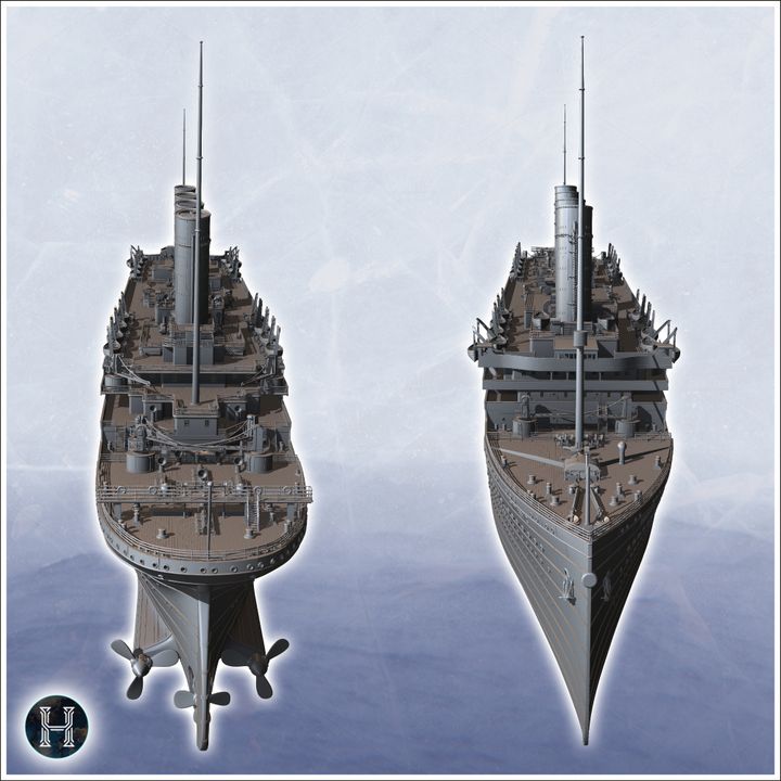 3D Printable RMS Titanic British ocean liner (316 high-detailed parts ...