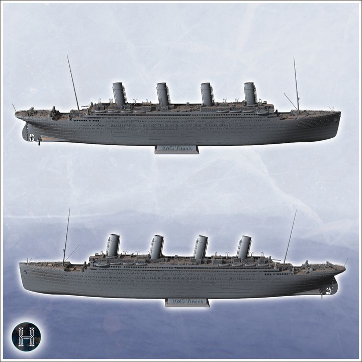3D Printable RMS Titanic British ocean liner (316 high-detailed parts ...