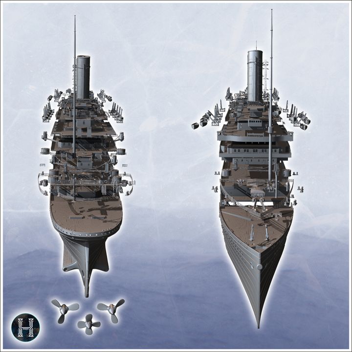 3D Printable RMS Titanic British ocean liner (276 high-detailed parts ...