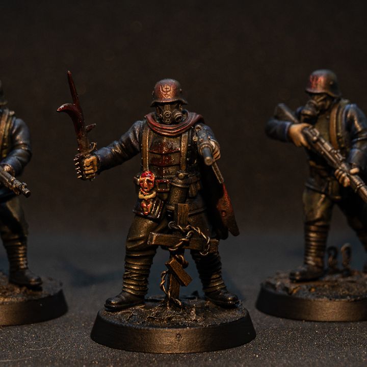 3D Print of Trench Crusade - Heretic Troopers - Heretic Legion by bensasson