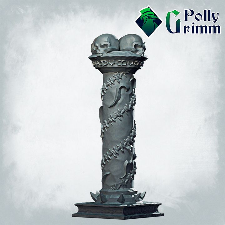 3D Printable Empire of Sin. Column of Skulls by PollyGrimm