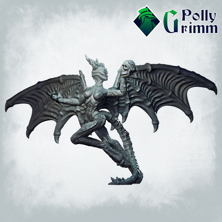 3D Printable Horror from the deep. Lovecraft miniature. Night gaunt ...