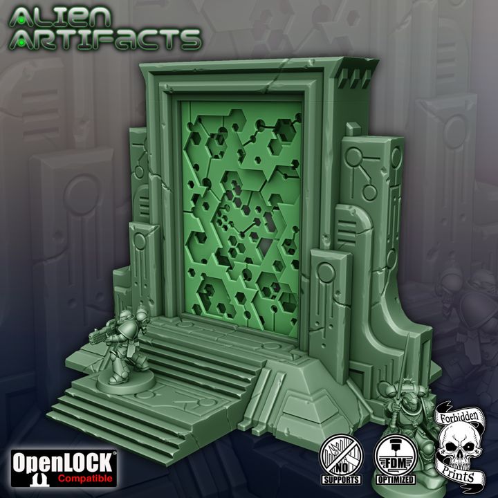 3D Printable Alien Artifacts - Warp Gate by Forbidden Prints