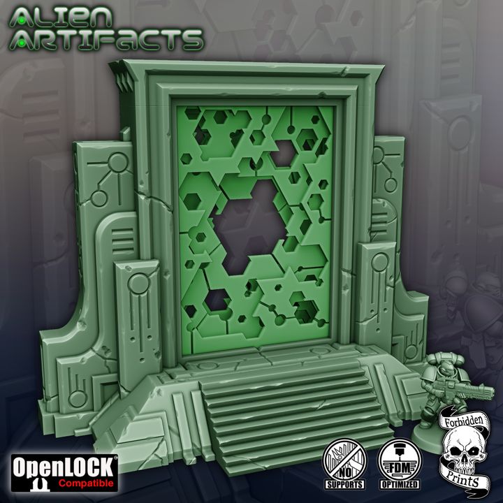 3D Printable Alien Artifacts - Warp Gate by Forbidden Prints