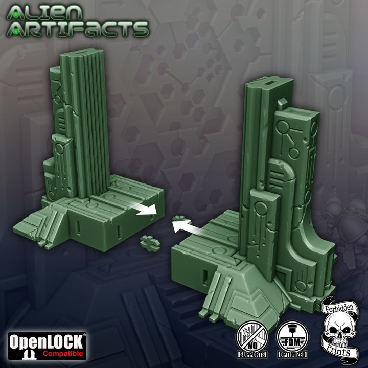 3D Printable Alien Artifacts - Warp Gate by Forbidden Prints