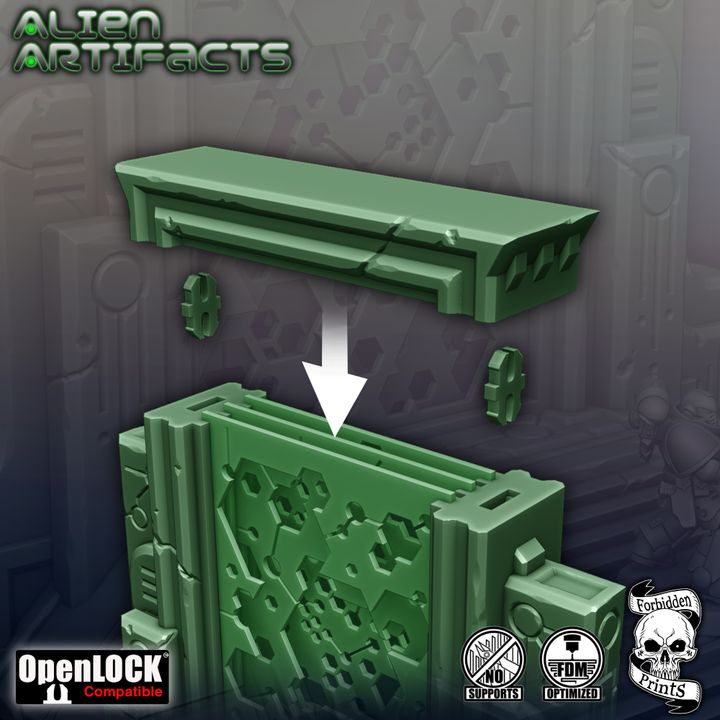 3D Printable Alien Artifacts - Warp Gate by Forbidden Prints