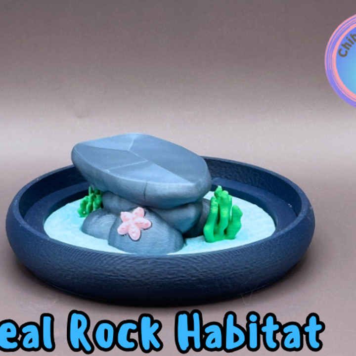 3D Printable Seal Rock Habitat by ChibiBestiary