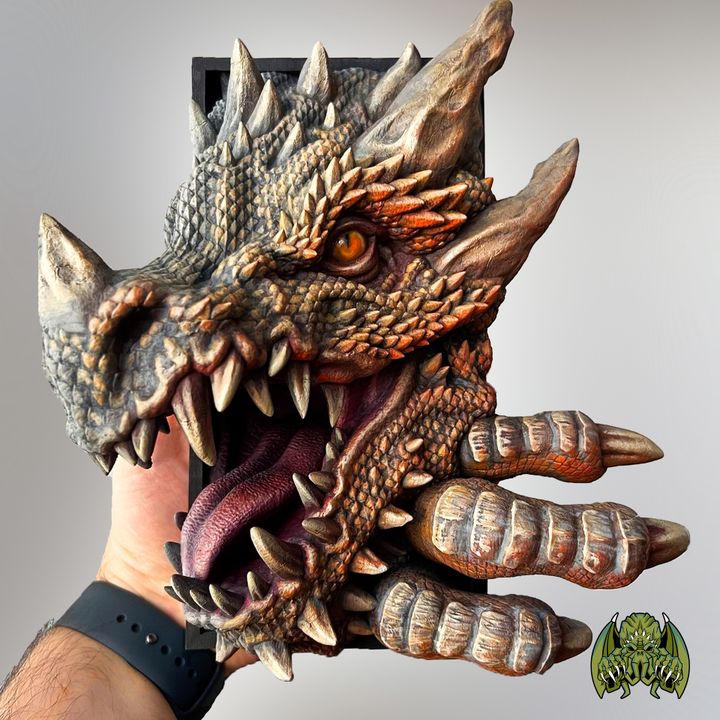 3D Printable Dragon Booknook [FDM/Resin BOOK-NOOK] by Booknook of Madness