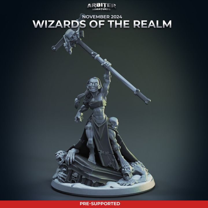 3D Printable Pre-supported Wizard Female 02 by Arbiter Miniatures - by ...