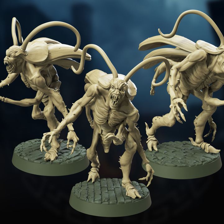 3D Printable Cockroach Men by Crippled God Foundry