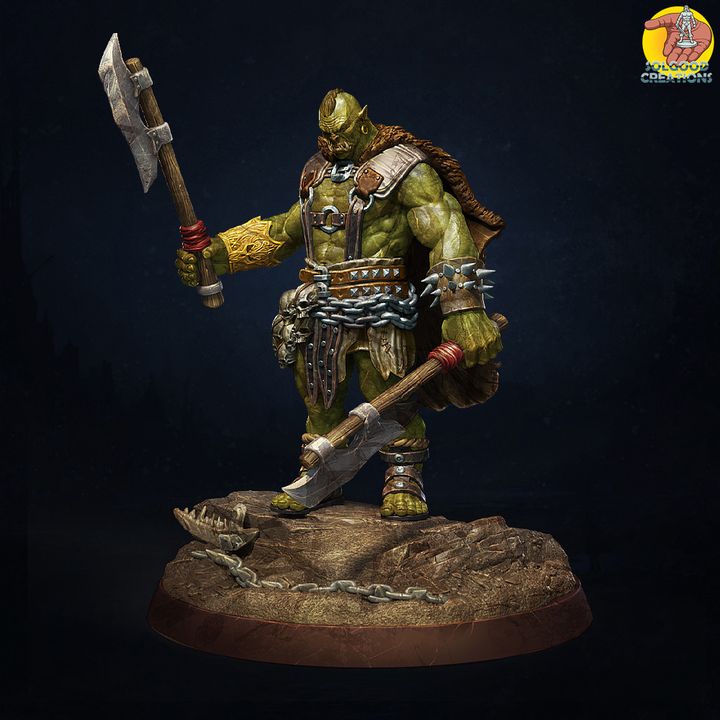 3D Printable Male Orc Pose 1 by SolGood Creations