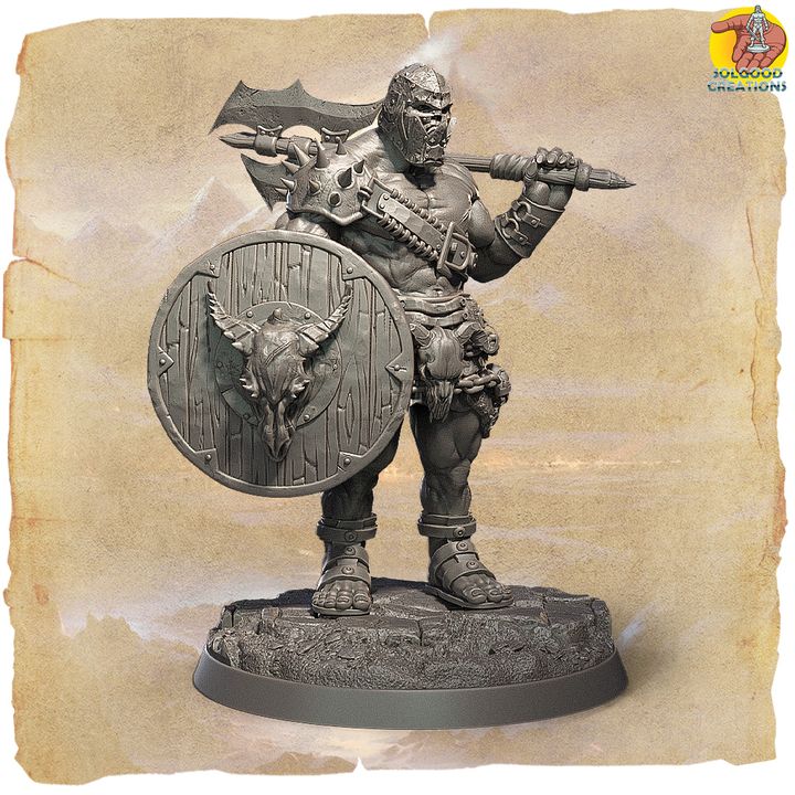 3D Printable Male Orc Pose 3 by SolGood Creations