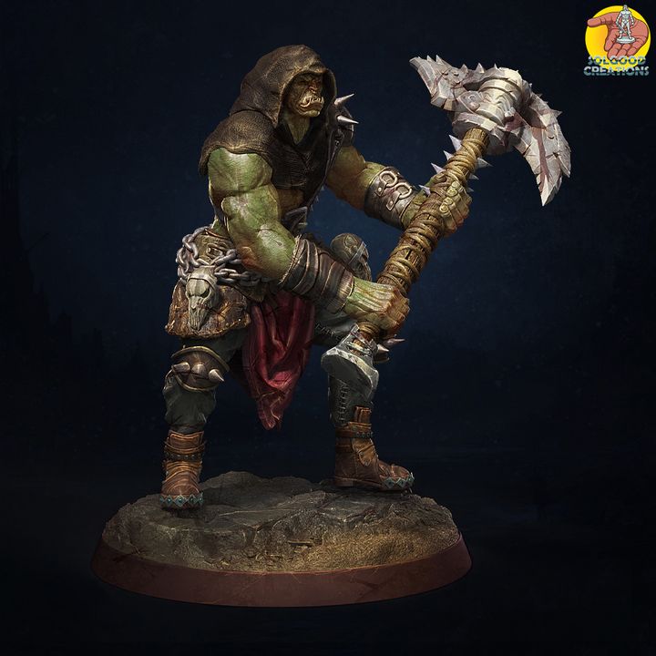 3D Printable Male Orc Pose 6 by SolGood Creations
