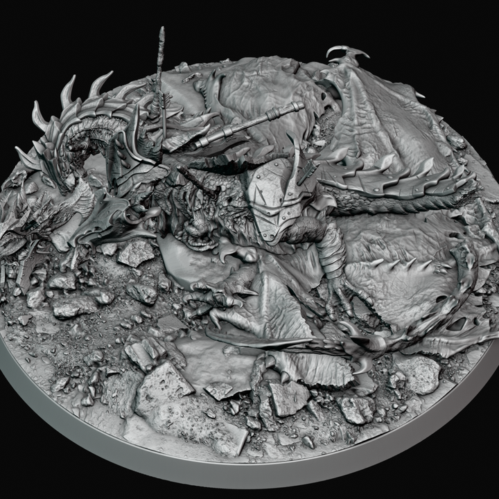 3D Printable Slain Dragon 2 by SolGood Creations