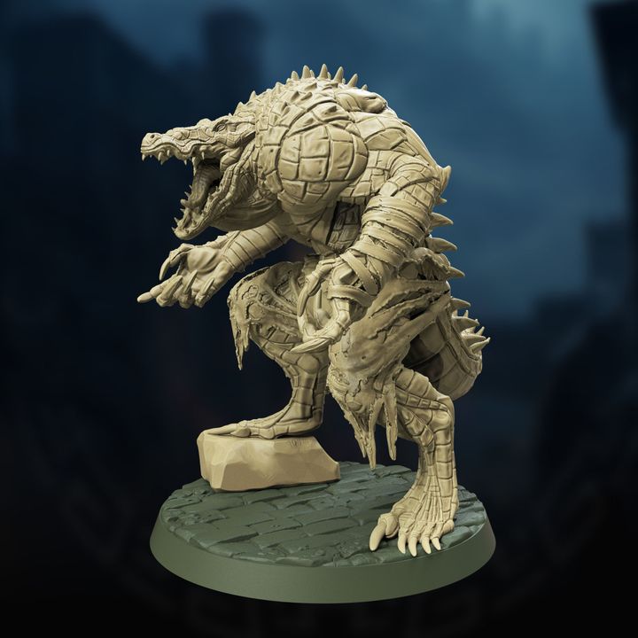 3D Printable Were Crocodile by Crippled God Foundry