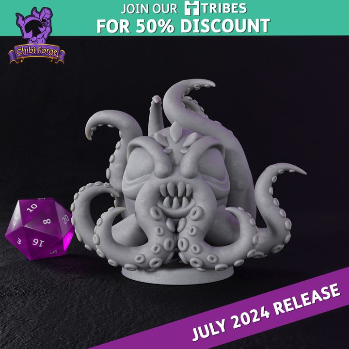 3D Printable Kraken - Chibi Forge by Titan Forge Miniatures