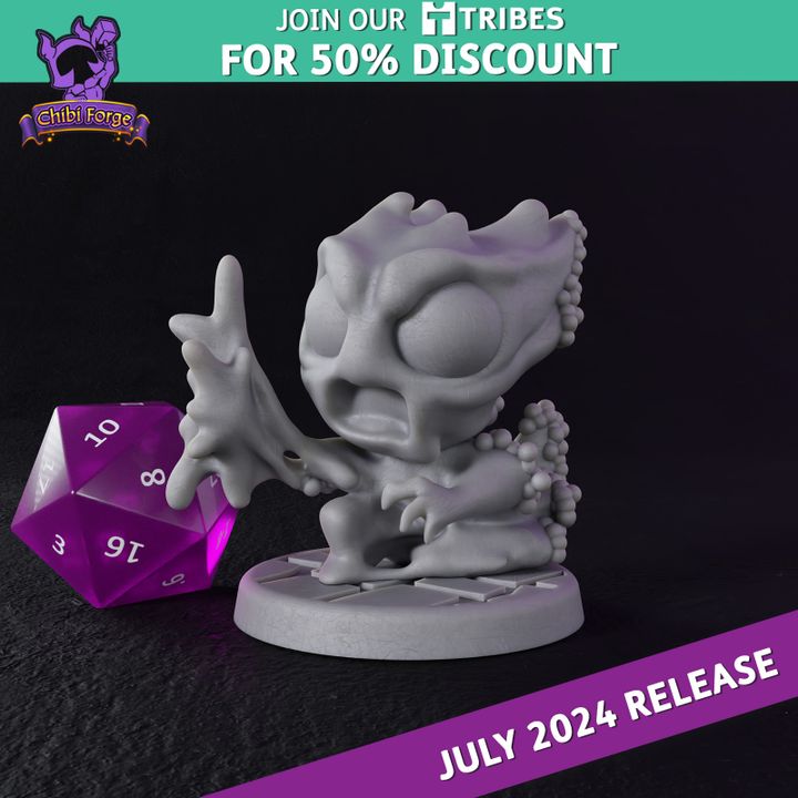 3D Printable Water Elemental - Chibi Forge by Titan Forge Miniatures