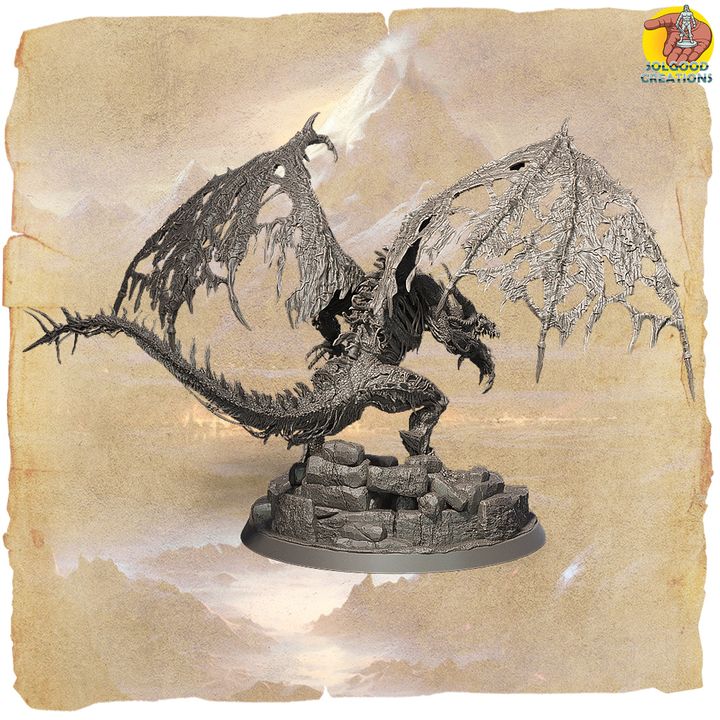 3D Printable Dragon The Rotten Shadow | Pre-Supported by SolGood Creations