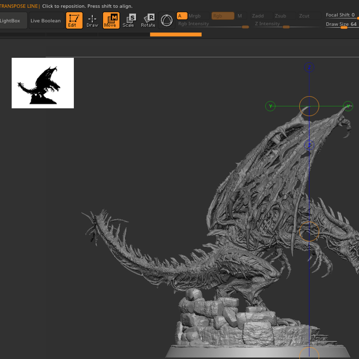 3D Printable Dragon The Rotten Shadow | Pre-Supported by SolGood Creations