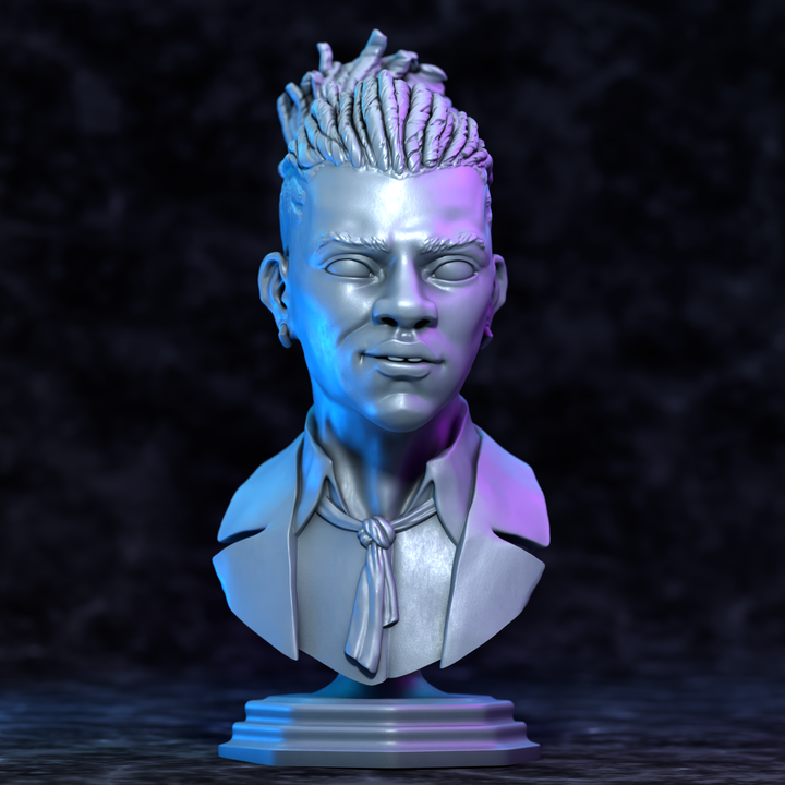 3D Printable Ekko AU, from Arcane, Fanart Bust by Ogareg Miniatures