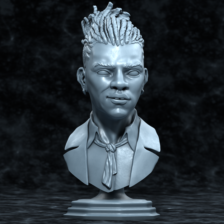 3D Printable Ekko AU, from Arcane, Fanart Bust by Ogareg Miniatures
