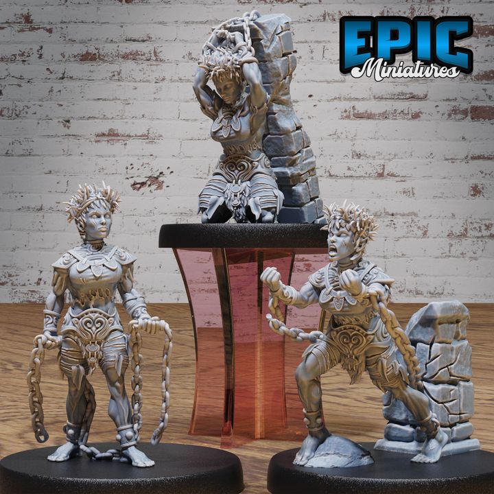 3D Printable Slave Halfling Set / Prisoner / Captured Humanoid / Prison ...