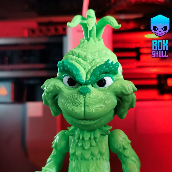 3D Printable GRINCH - ARTICULATED FIGURE, PRINT-IN-PLACE, CUTE, FREE by ...