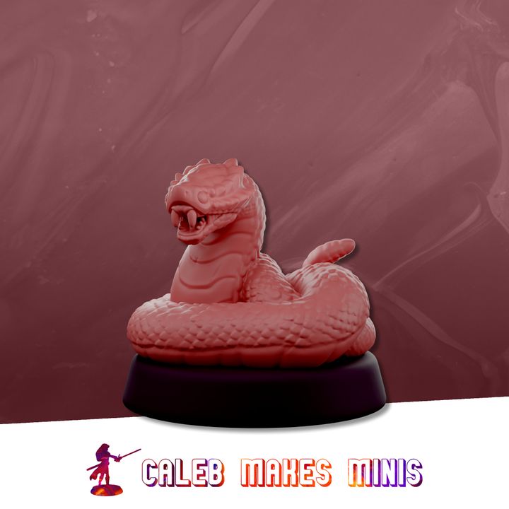 3D Printable Venomous Snake Familiar [PRE-SUPPORTED] | Followers ...