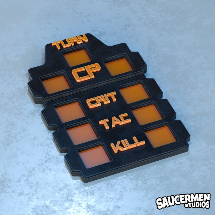 3D Printable Kill Team 2024 Score Tracker Dashboard by Saucermen Studios