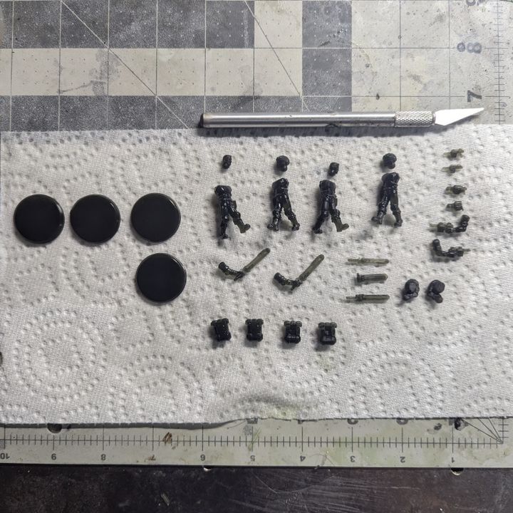 3D Printable 28mm Modular Mech Pilot On Foot by John Bear Ross