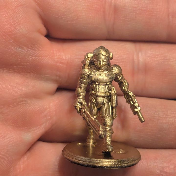 3D Printable 28mm Modular Mech Pilot On Foot by John Bear Ross