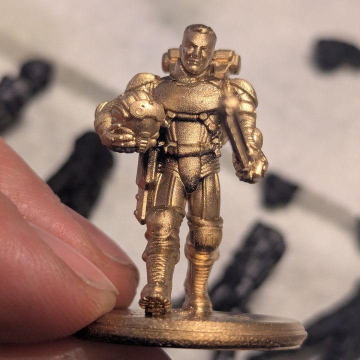 3D Printable 28mm Modular Mech Pilot On Foot by John Bear Ross