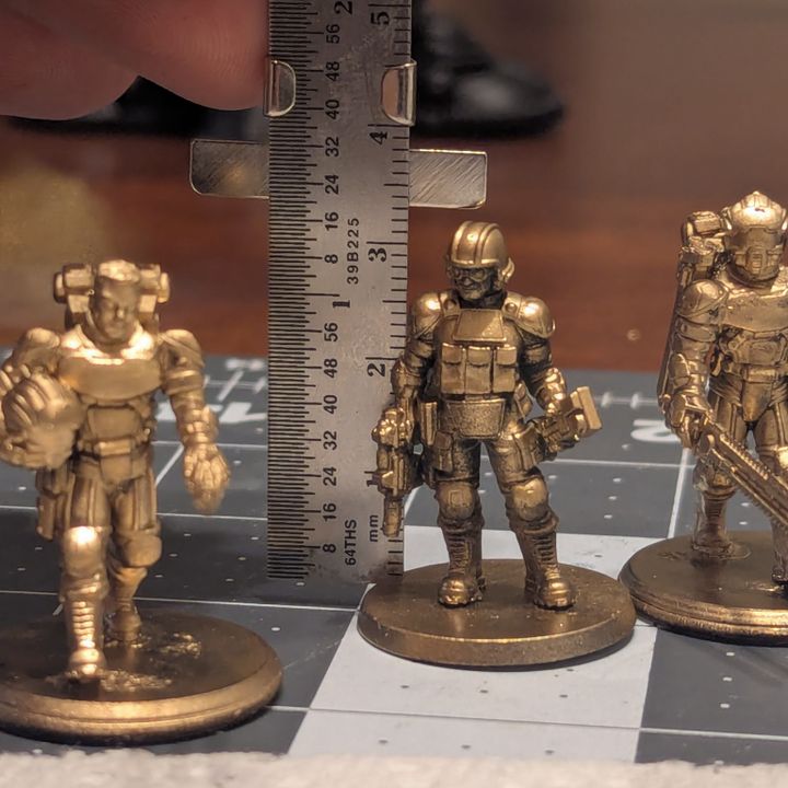 3D Printable 28mm Modular Mech Pilot On Foot by John Bear Ross