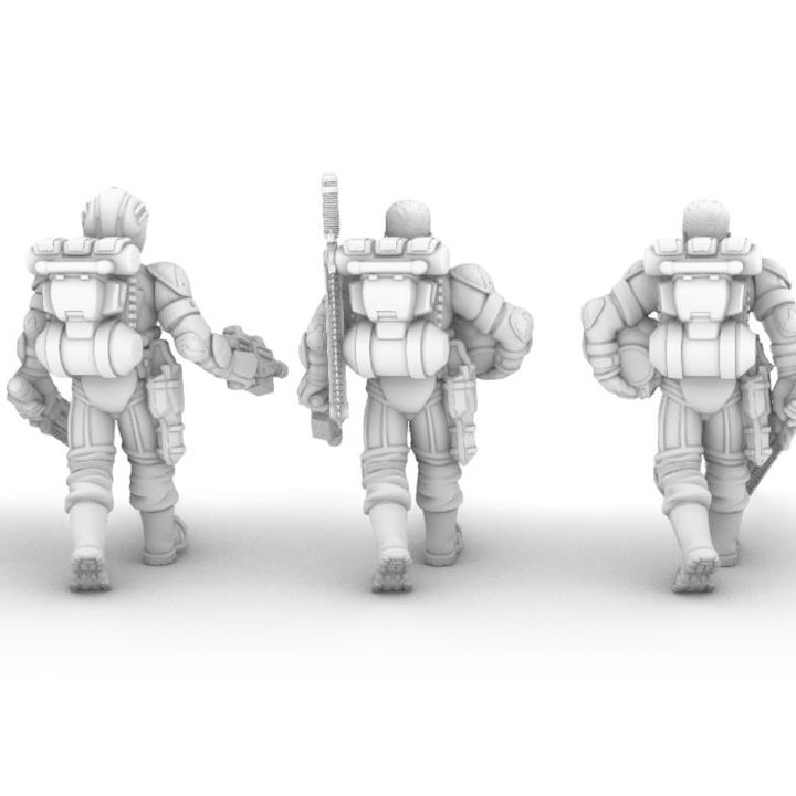 3D Printable 28mm Modular Mech Pilot On Foot by John Bear Ross
