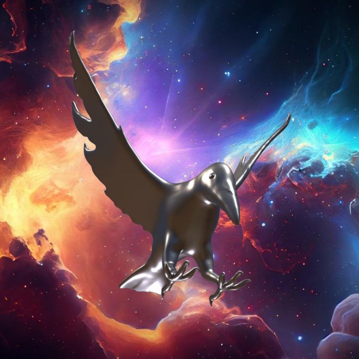 3D Printable crow pose attack minimalist style by david martin