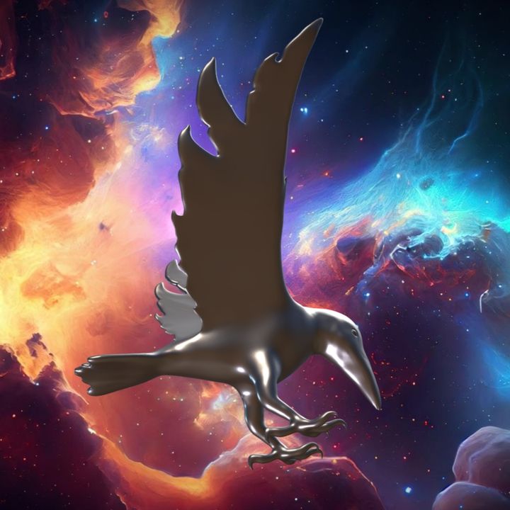 3D Printable crow pose attack minimalist style by david martin