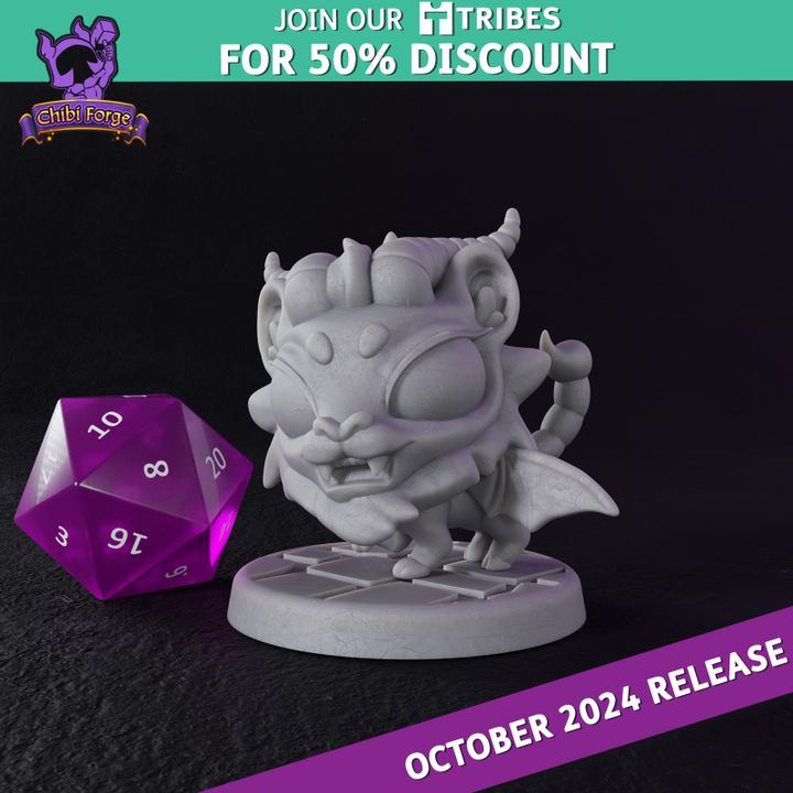 3D Printable Chimera - Chibi Forge by Titan Forge Miniatures