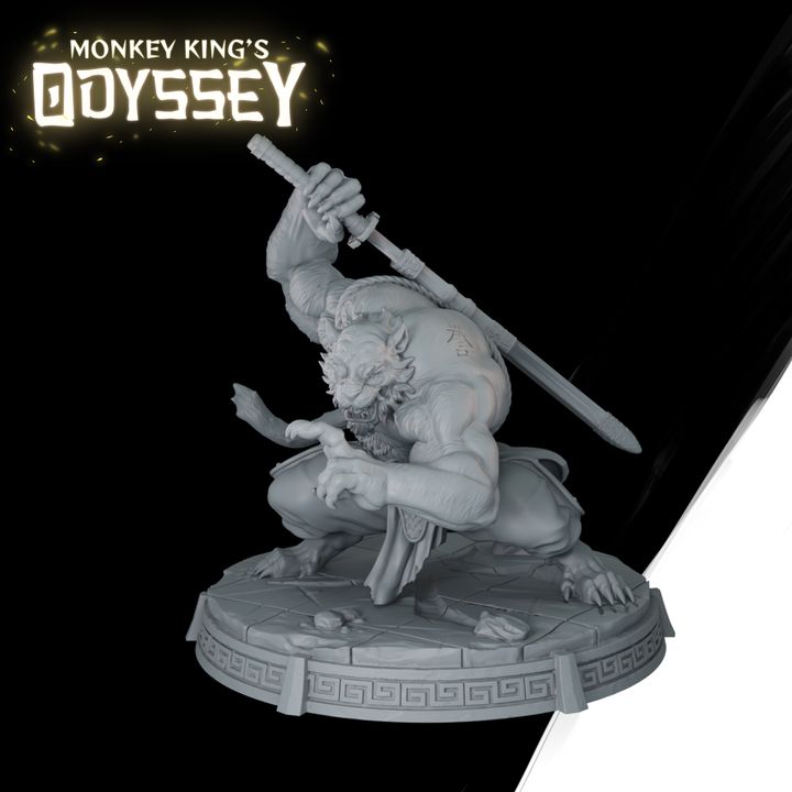 3D Printable Tiger Pioneer (32mm & 75mm) by Saga Miniatures