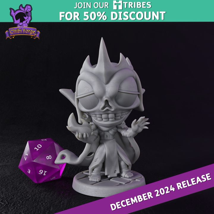 3D Printable Lich - Chibi Forge by Titan Forge Miniatures